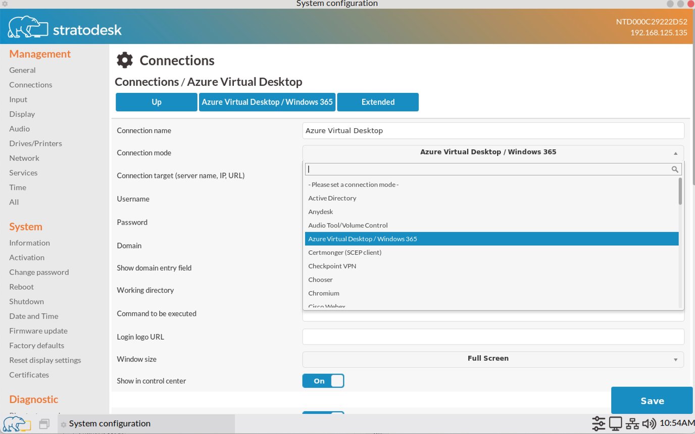 Microsoft AVD and Windows 365 connections created locally