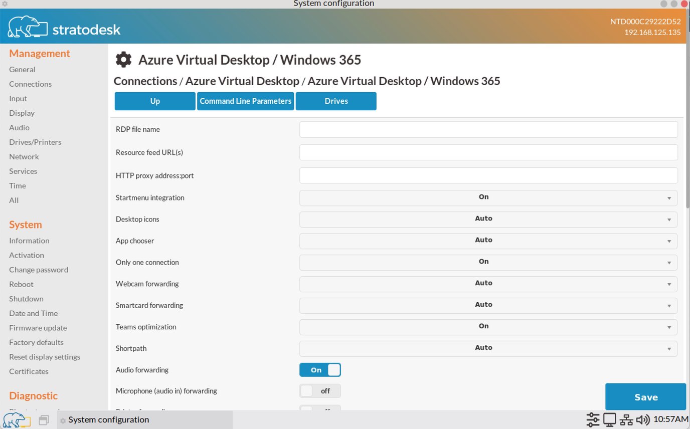 Microsoft AVD and Windows 365 connections created locally