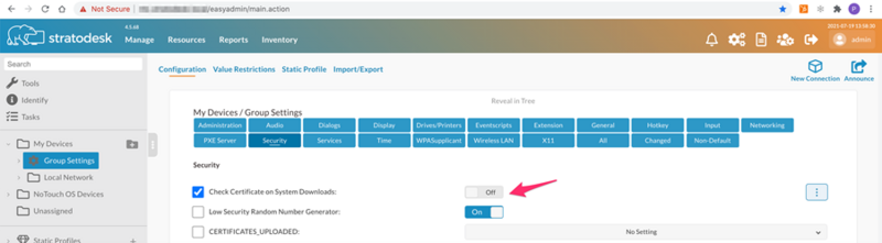 Create or Configure a FreeRDP connection with Stratodesk NoTouch