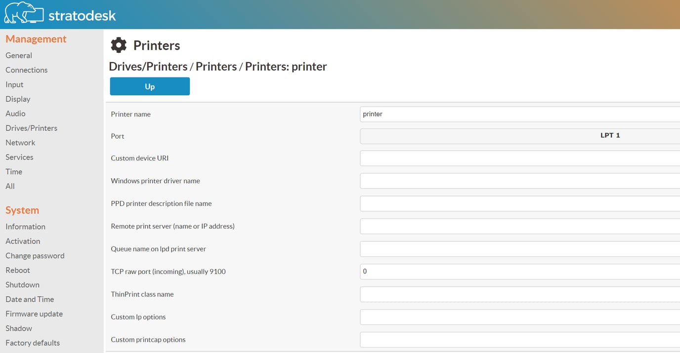 Manage User's Printer Environment from NoTouch Center