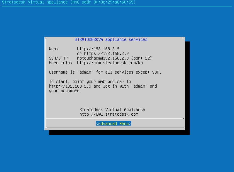 Deploying the Stratodesk Virtual Appliance