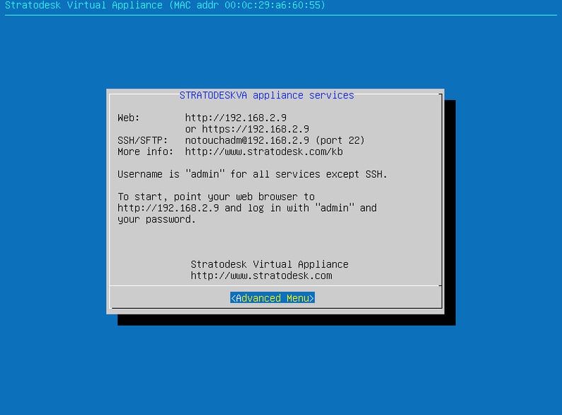 Deploying the Stratodesk Virtual Appliance