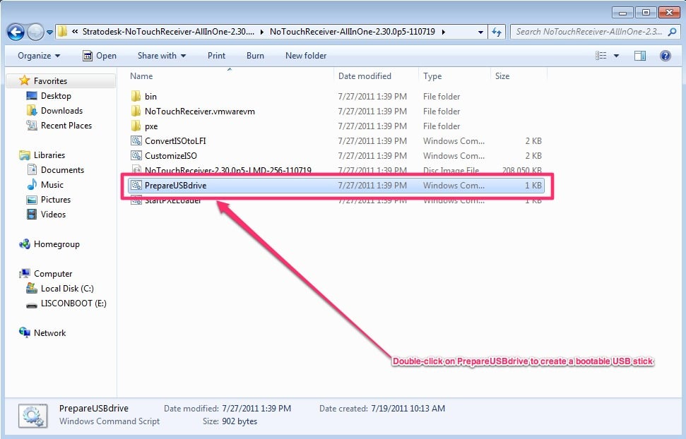 Prepare USB drive or stick for Live-Boot and Installation