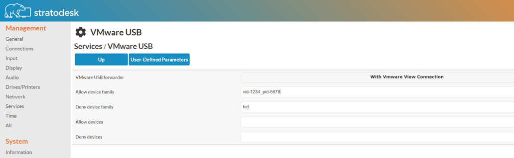 VMware Horizon View USB forwarding