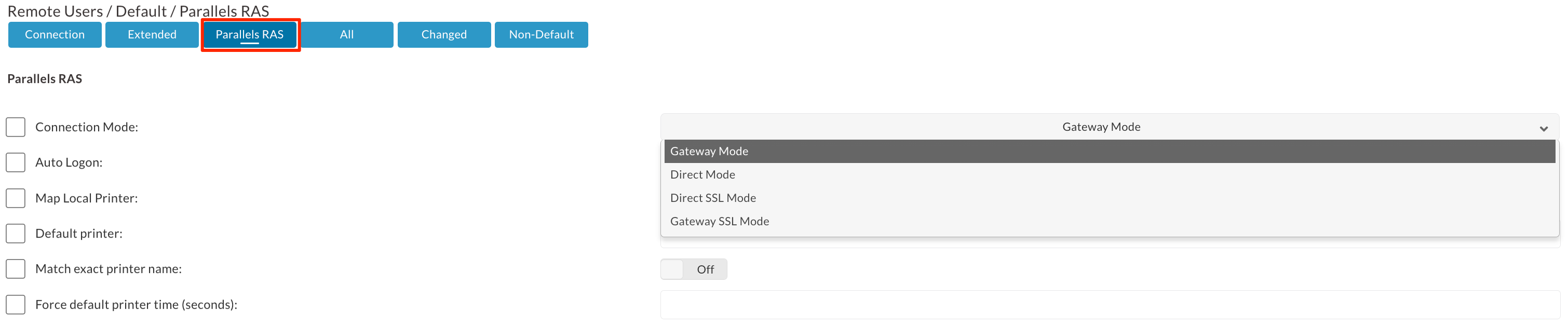 Create or Configure a Parallels RAS connection with Stratodesk NoTouch